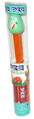 EASTER Pez Dispenser EASTER TUBE W/7 ROLLS OF PEZ CANDY ~EASTER BUNNY ...