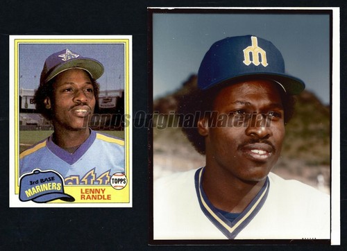 Lenny Randle Mariners 1981 Topps Original Unused Photo 4x5 Vault ...