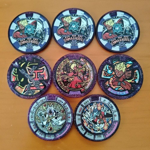 Yo kai Watch Enma Daiou 8 Piece Set Collectible Medal Figures Rare ...