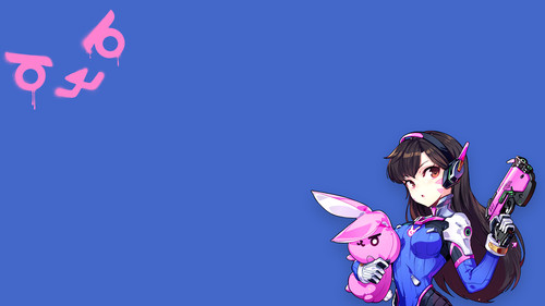 Anime dva overwatch drawing artwork girls digital art Play Gaming Mat ...