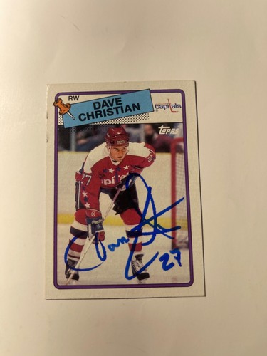 Washington Capitals DAVE CHRISTIAN Signed Card | eBay