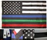 3x5 Embroidered USA Police Fire Responders Thin Red Line Blue Line ...