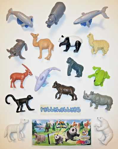 NATOONS SUSTAINABLE ANIMALS COMPLETE SET OF 16 KINDER JOY SURPRISE EGG ...