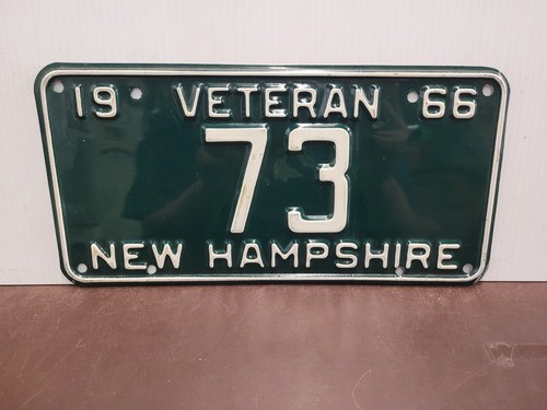 1966 New Hampshire VETERAN License Plate Tag Original. | eBay