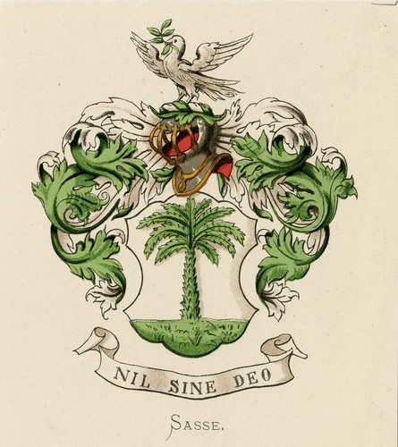 Antique Print - SASSE-COAT OF ARMS-FAMILY CREST-WENNING-VORSTERMAN ...