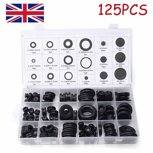 125* Rubber Blanking Grommet Wiring Open Closed Blind Grommets Set ...