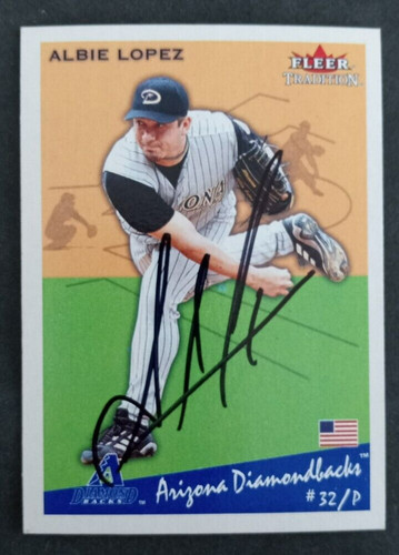 2002 Fleer (Traditions) SIGNED: Albie Lopez, D-BACKS #384 | eBay