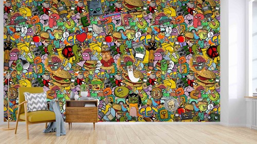 3D Gemalt Graffiti Q4205 Tapete Wandgemälde Fototapete Selbstklebend ...