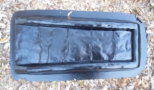 Concrete Splash Guard Downspout mold 24"x 11"x 2" slate plastic rain ...