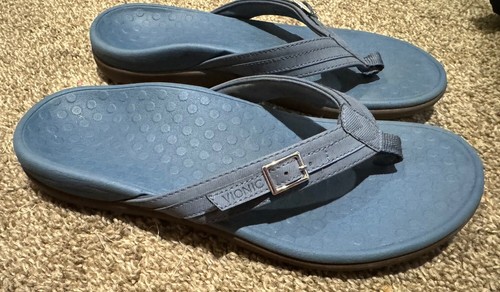Vionic Women’s Sz 8 Lilac Blue Gray Flip Flops