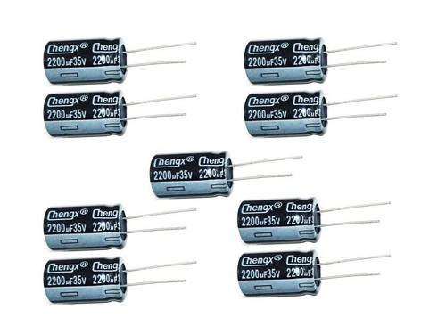 9PCS 2200uF 35V Aluminum Capacitors 2200 MFD High-Temp 16x25mm | eBay