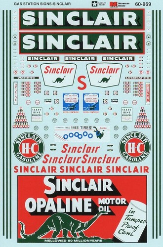 Microscale 60-969 N Sinclair Motor Oil Gasoline Gas Station Diorama ...