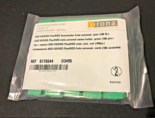 100 Sirona XIOS PLUS Intraoral Sensor Holder Tabs Universal GREEN ...