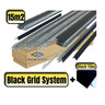 10m2 BLACK CEILING TILES AND FULL BLACK SUSPENDED CEILING GRID SYSTEM ...