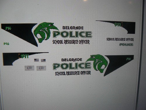 Belgrade Monana Police SRO Vehicle Decals Custom 1:64 two for one money ...