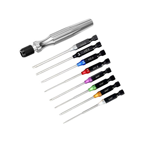 SpeedTek RC 1/4" Hex Driver Power Tool Tip Set (Metric & Standard) w ...