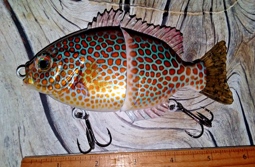 #12 Gold Spotted Rabbit fish 5 3/4in 3oz Jointed Sinking Glide Bait ...
