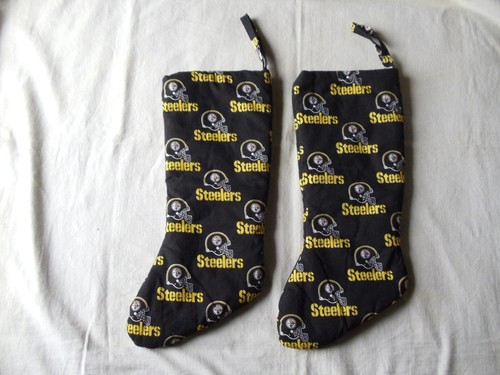 LOT of 2 HANDMADE PITTSBURGH STEELERS NFL CHRISTMAS STOCKINGS | eBay