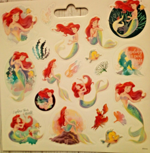 Disney Princess Sticker Sheet Sandylion Ariel The Little Mermaid ...