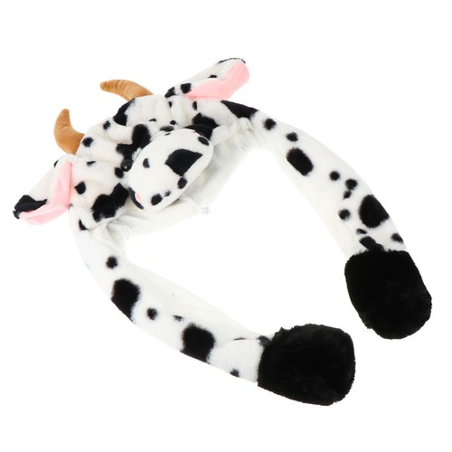 Comfortable Plush Cow Hat with Moving Ears Funny Novelty Costume Hat ...