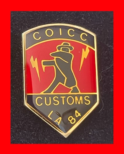 1984 LOS ANGELES OLYMPIC PIN COICC CENTRAL OLYMPIC INTELIGENCE CUSTOMS ...