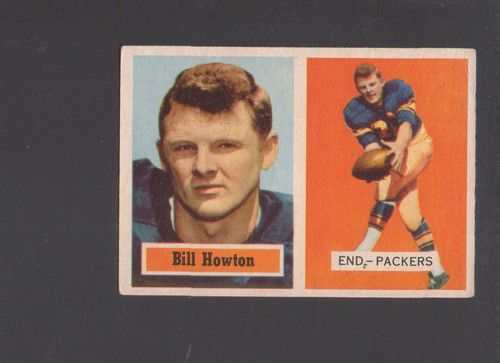 1957 Topps Football Card #33 Bill Howton-Green Bay Packers Vg Ex Card ...