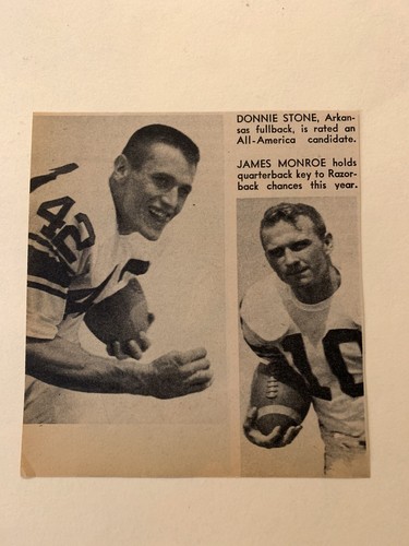 Donnie Stone Gene Jones Speer Arkansas Rice 1958 S&S Football Pictorial ...