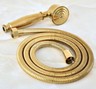 Gold Color Brass Bathroom Handheld Shower Head with 1.5m Shower Hose ...