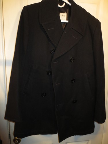 VINTAGE DSCP STERLINGWEAR OF BOSTON US NAVY WOOL PEACOAT SIZE LARGE | eBay