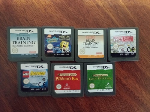 DS Cartridges - Professor Layton, Brian Training, LEGO Batman ...