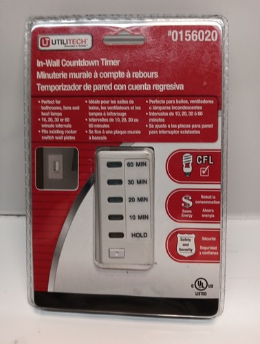 UtiliTech Digital In-Wall Countdown Indoor Timer 0156020,new Unopened ...