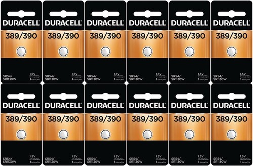 12 Duracell 390 389 SR1130SW 1130 SR54 626 LR54 D390 D389 V390 V389 ...