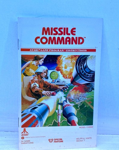 Atari 2600 Missile Command Game Instructions | eBay