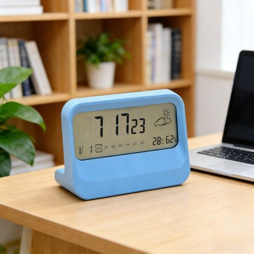 Affichage transparent LCD réveil table de chevet icônes météo compte-up ...