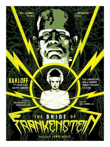 The Bride of Frankenstein Movie Film Poster Print Art 18x24 Mondo | eBay