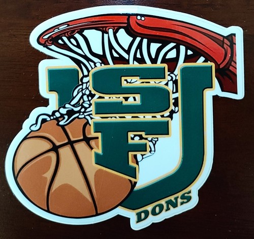 USF Dons basketball 5" White Decal - Sticker for Cars, Trucks, Windows ...