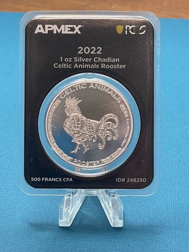 222 1 Oz Silver Chadian Celtic Animals Rooster Coin PCGS FS TEP | eBay