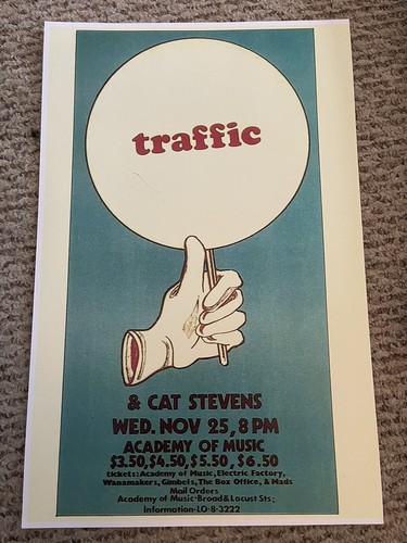 Traffic & Cat Stevens Poster 11 x 17 (137) | eBay