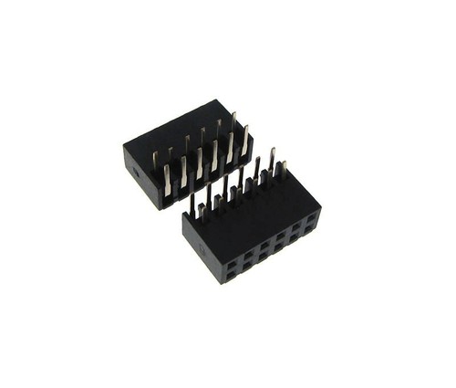 12 POS 2x6 2.0mm Pitch Female Socket Header Right Angle Through Hole ...