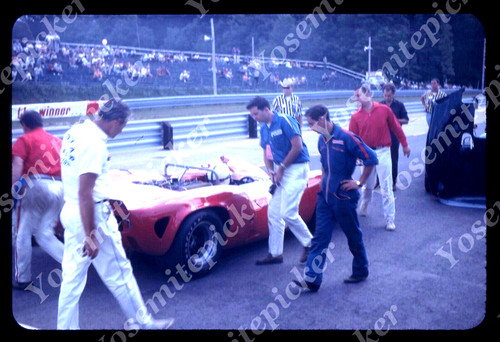 sl92 Original slide 1967 sports race car pits 584a | eBay