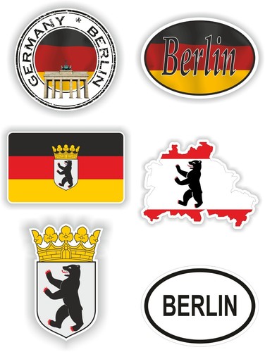 Berlin Pack of 6 Vinyl Stickers / Each Sticker is 8-10cm / 3-4inches | eBay