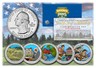 2014 America The Beautiful COLORIZED Quarters U.S. Parks 5-Coin Set w ...