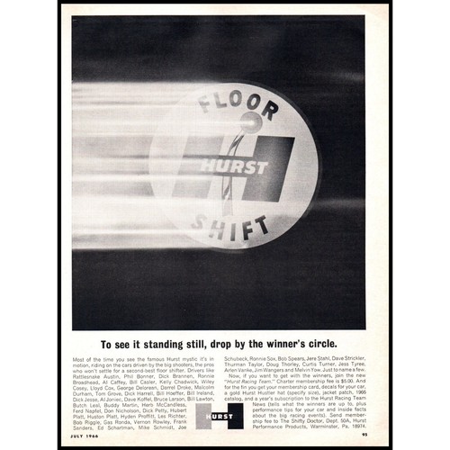 1966 Hurst Floor Shift Performance Shifter Vintage Print Ad Blurred ...