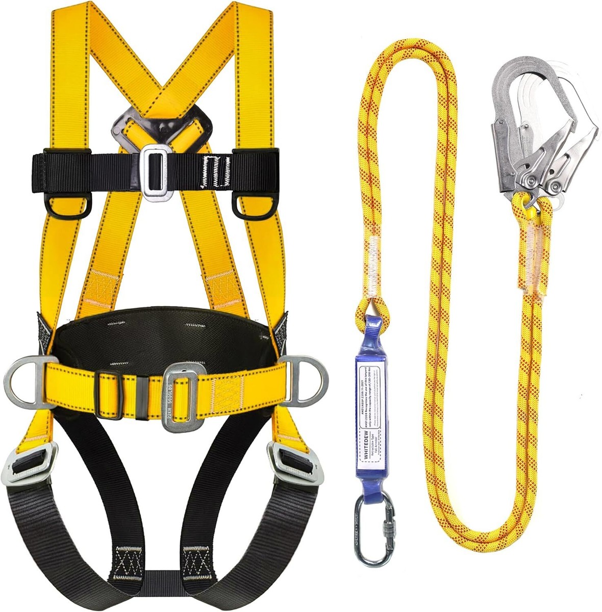 Arborist Harness Workman Fall Protection Double Lanyard Roof Safety ...