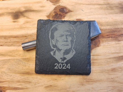 4" Slate square President Trump Coaster set of 4 | eBay