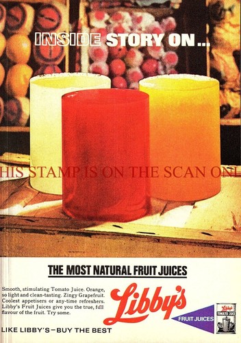 LIBBY'S Canned Orange, Grapefruit & Tomato Fruit Juices ADVERT 1967 Print Ad | eBay