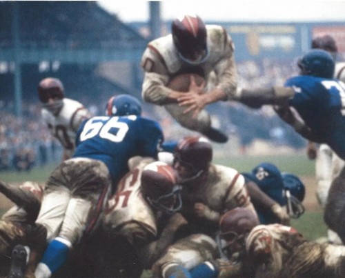 Johnny Olszewski Cardinals Redskins Nfl Football Vs Sam Huff & Giants ...