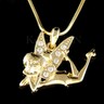 ~Gold TN Green Tinkerbell made with Swarovski Crystal Tinker Bell Fairy ...