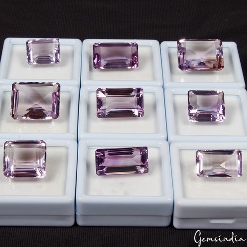 268.30 Ct/9 Pcs Natural AAA Quality Purple Amethyst Octagon Cut Loose ...