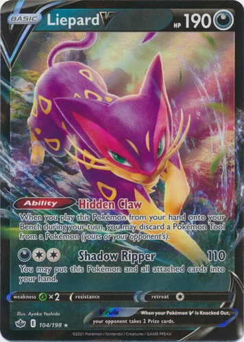 Liepard V SWSH06: Chilling Reign LP-NM Pokemon TCG | eBay